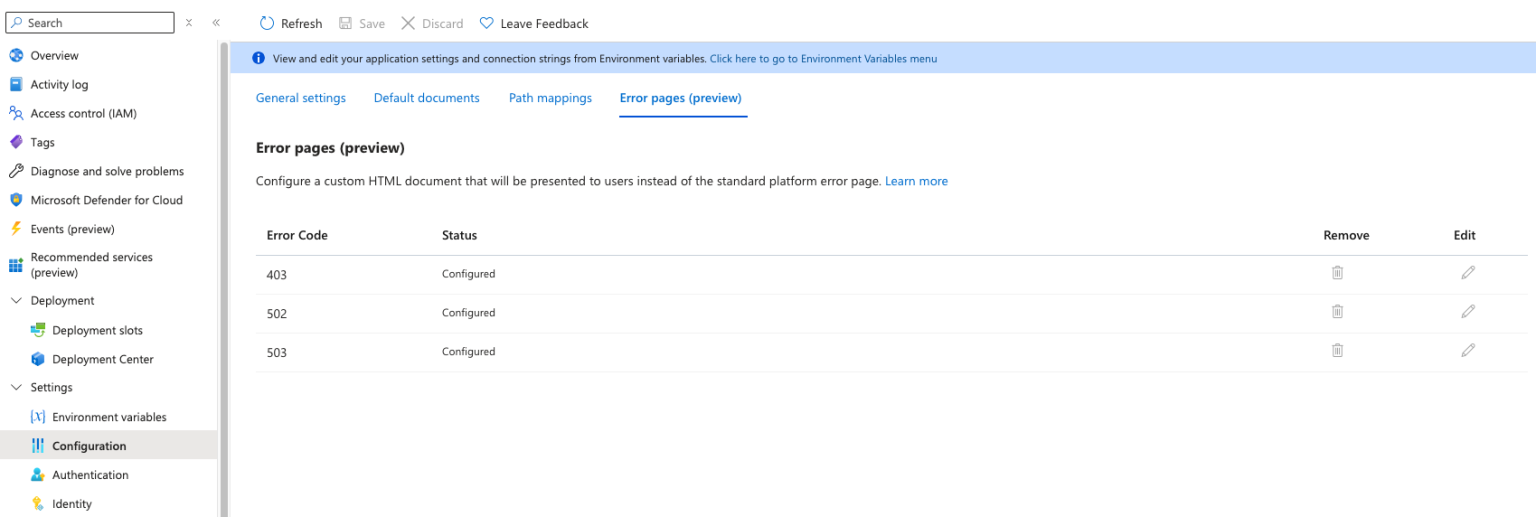 How to Deploy Custom Error Pages in Azure App Services - Arinco